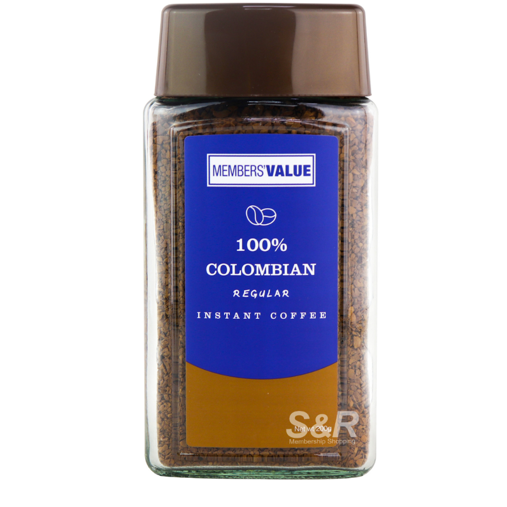 Member's Value 100% COLUMBIAN REGULAR INSTANT COFFEE with new packaging ...