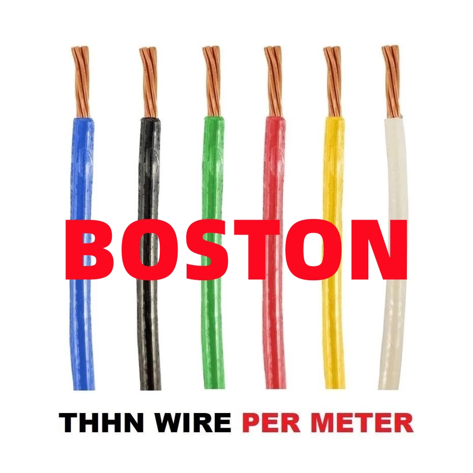 BOSTON Electrical Wire THHN/THWN Stranded Copper Wire #14/7, #12/7, #10/7, #8/7, #6/7 (Per Meter ...