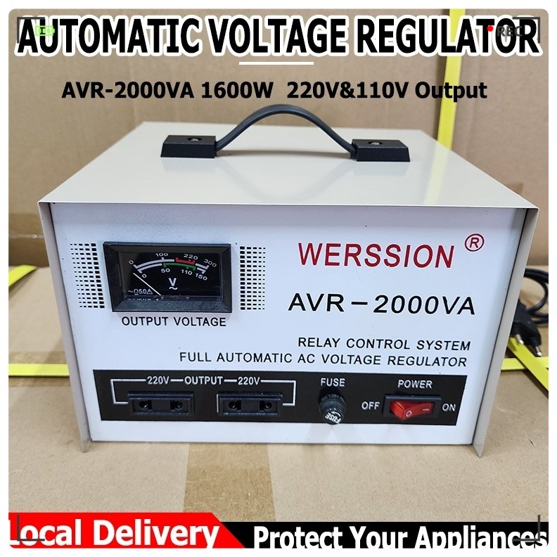 AVR-2000VA 1600Watts Automatic Voltage Regulator 220V＆110V Output For ...