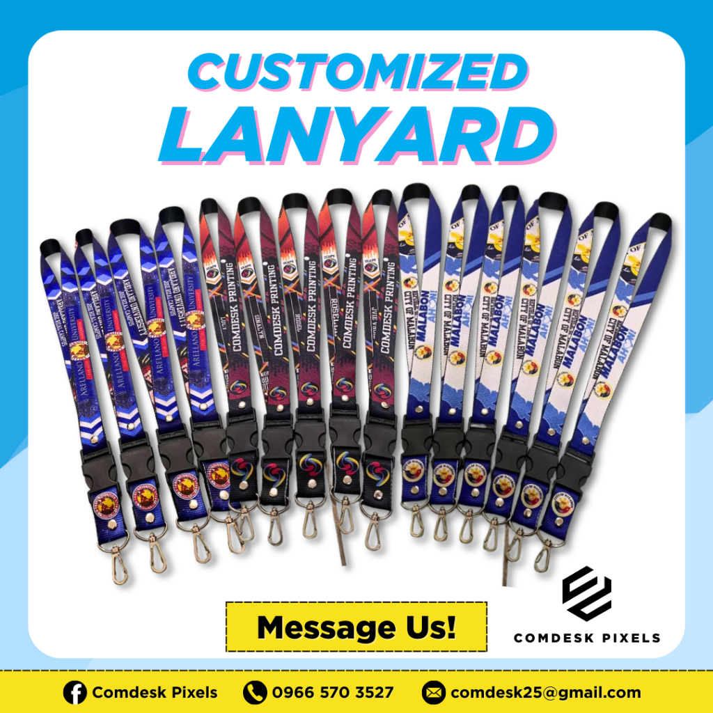 ID LACE CUSTOMIZED/PERSONALIZED 1 inch & 3/4 inch LANYARD | Shopee ...