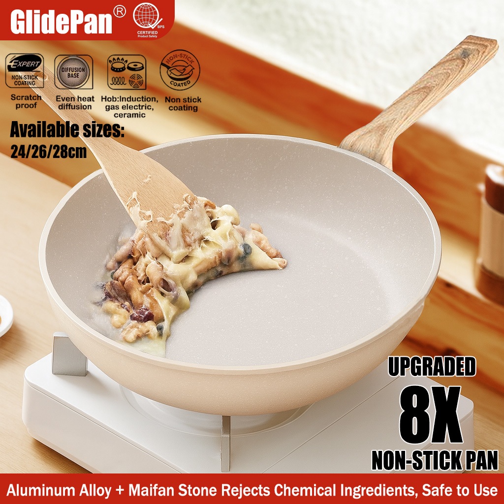 【Permanently Non-Stick】 Non-Stick Frying Pan 24/26/28cm Non-Stick Pan ...