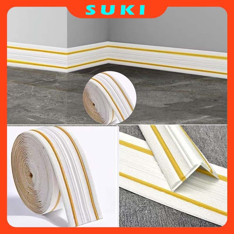 230×14cm 3D Adhesive Wall Guards Decorative Corner Guard Strips for ...