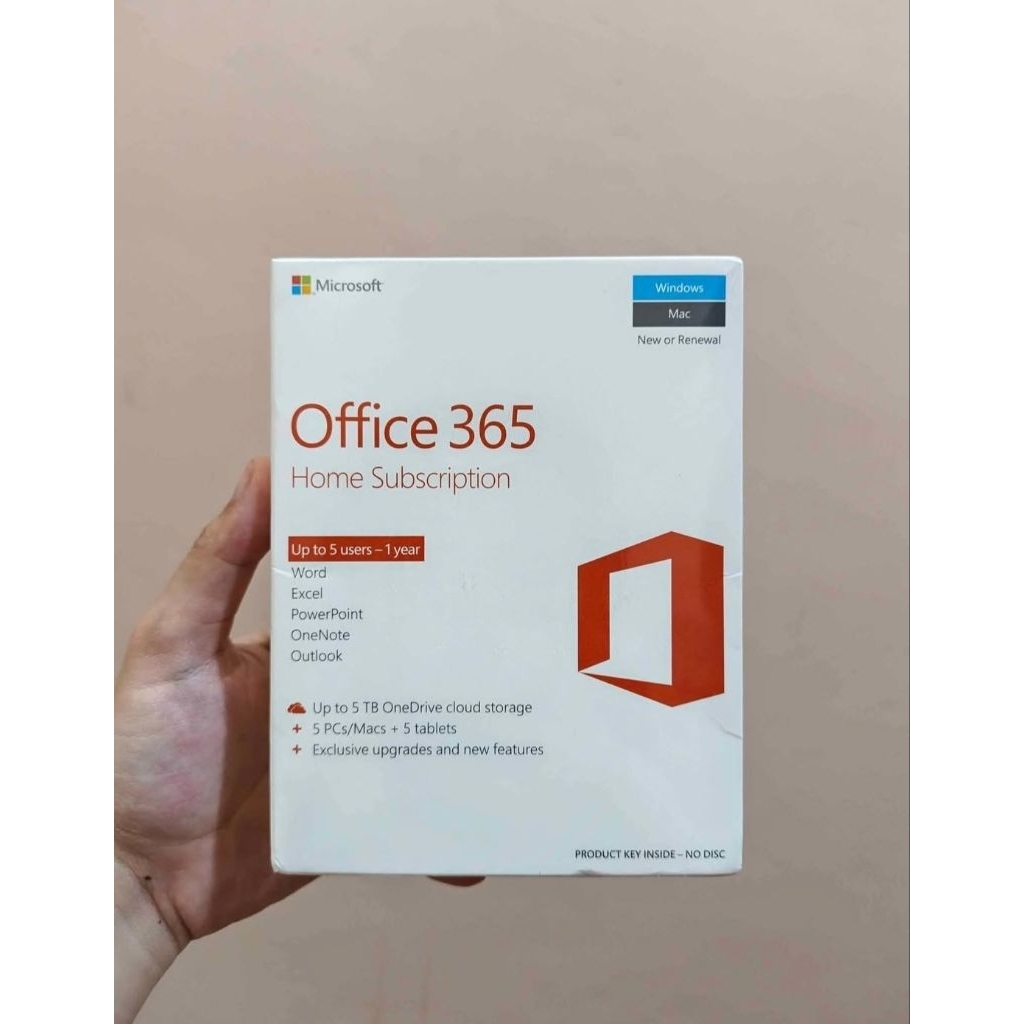 MICROSOFT OFFICE 365 HOME PLAN UP TO 5PC PLUS 5 TABLETS FOR 1YEAR ...