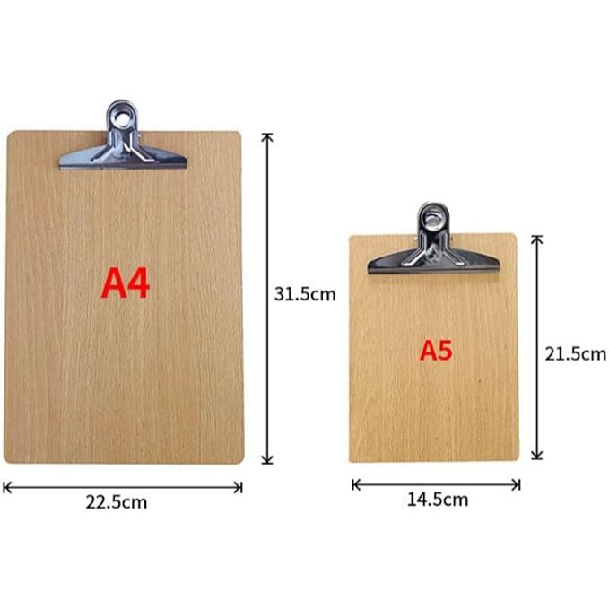 Wooden Clipboard A4 A5 Wood Clips Writing Sheet Pad Note Board Storage ...