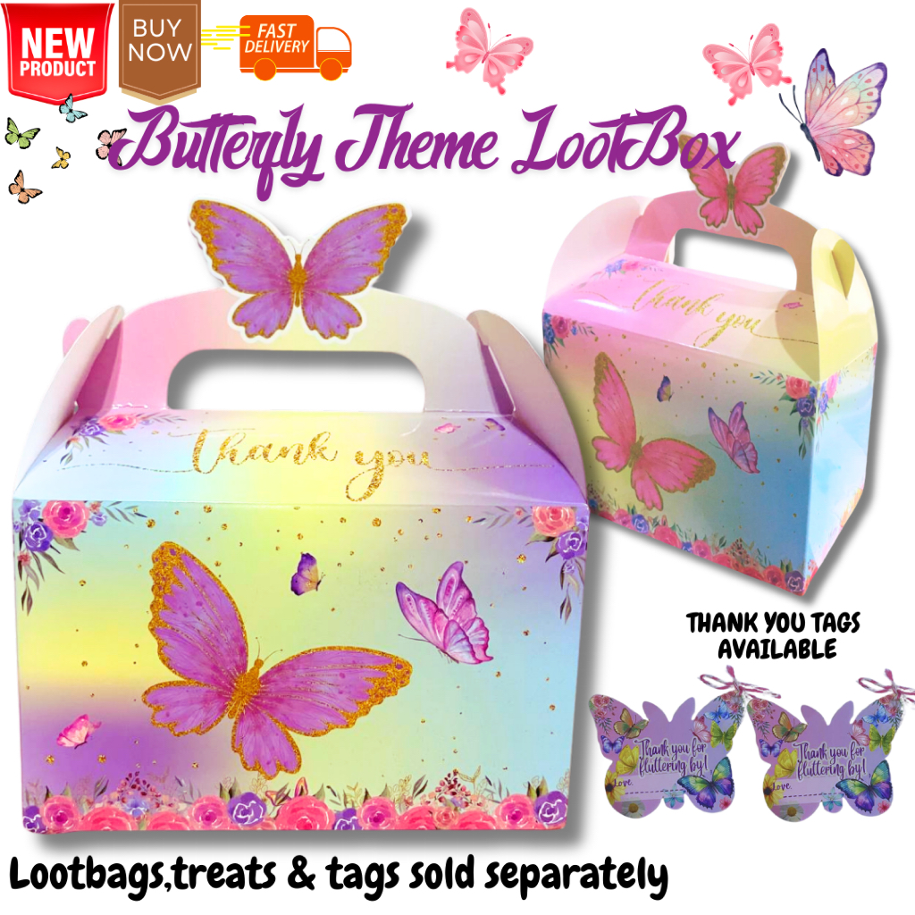 Butterfly Theme Boxes LootBox CandyBag Wedding Baby Shower Birthday ...