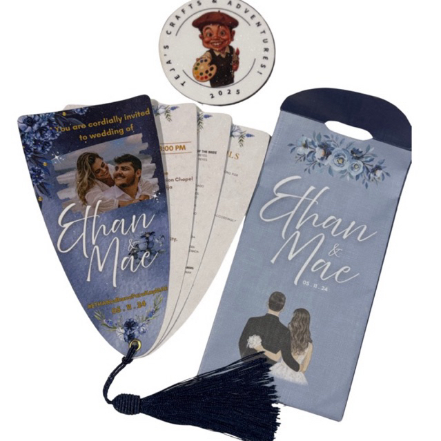 Customizable Fan Style Invitation with tassel Wedding/Birthday/Baptism ...