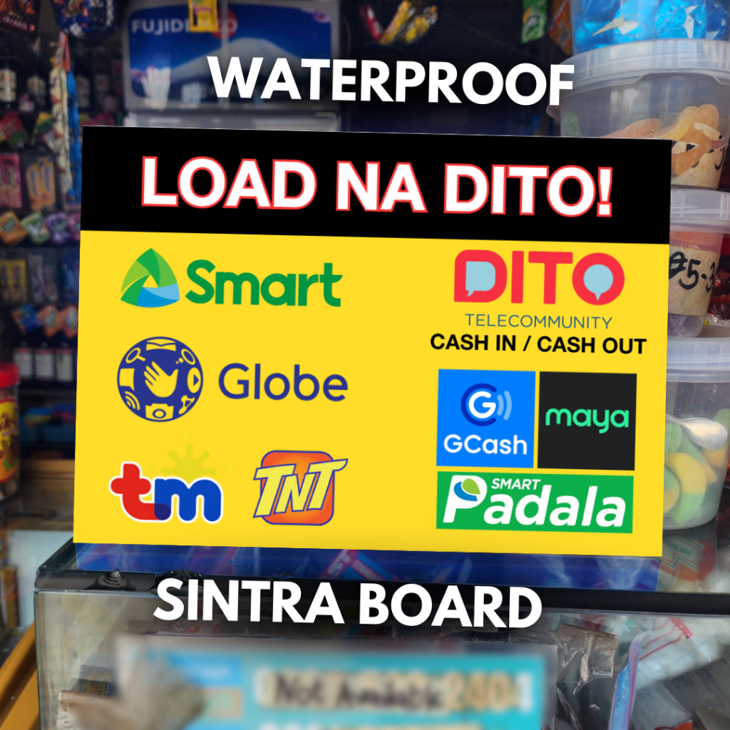 Sintra Board Load na Dito Signage – 3 mm Waterproof | Shopee Philippines
