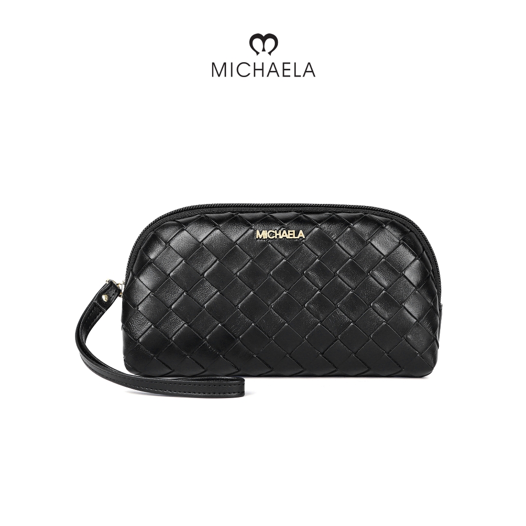 MICHAELA Woven Textured Wristlet Wallet Roomy Chic Women Pouch for ...