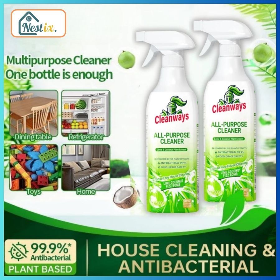 Multi-purpose bathroom and kitchen cleaner, green coconut scent, Clean ...