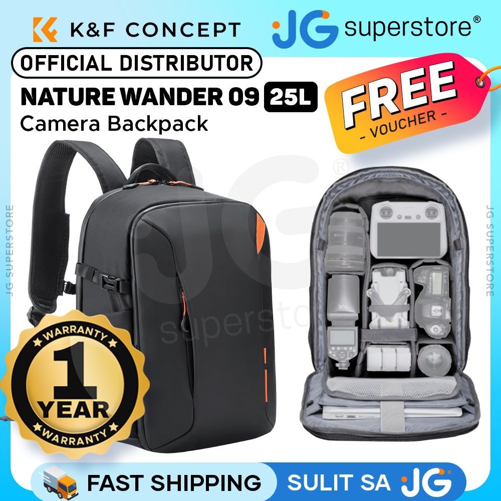 K&F Concept 25L Nature Wander 09 Camera Backpack Bag with 16" Laptop ...