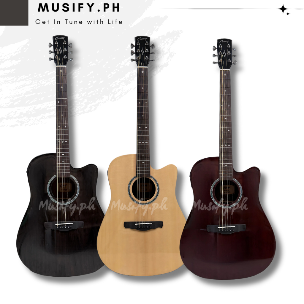 CANARY D-41 Premium Acoustic Guitar with Freebies | Shopee Philippines