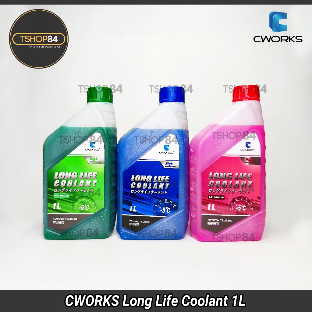 CWorks Long Life Premium Coolant TOYOTA 1L Ready-To-Use PINK BLUE GREEN ...