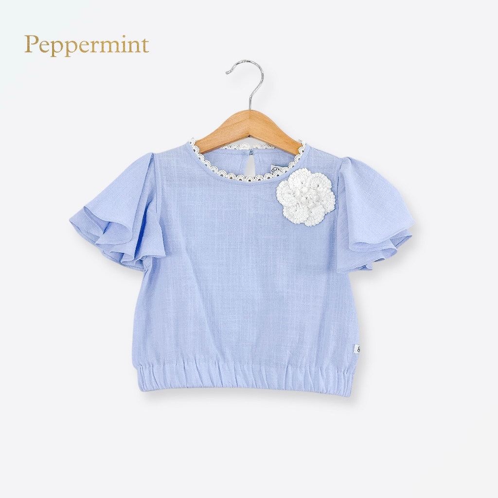 Peppermint Kids Marlene Blouse (Light Blue) | Shopee Philippines