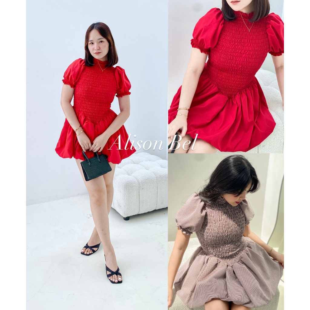 ALISON BEL: Kramer Mini Dress Plain & Seersucker | Shopee Philippines
