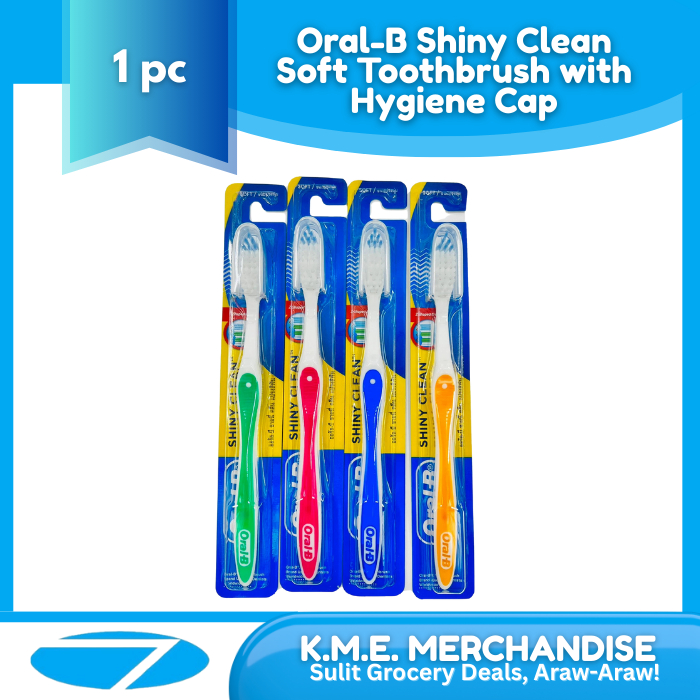 Oral-B Shiny Clean Soft Toothbrush with Hygiene Cap (1pc) | Shopee ...