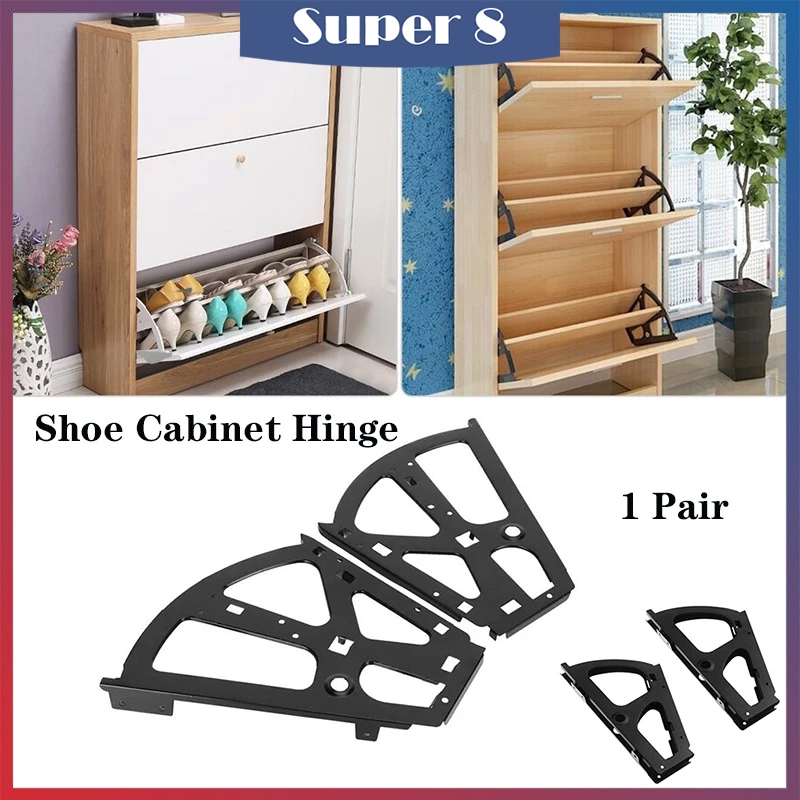 2Pcs Stainless steel Shoe Cabinet Hinges 1/2/3 Layers Shoe Cabinet Flip ...