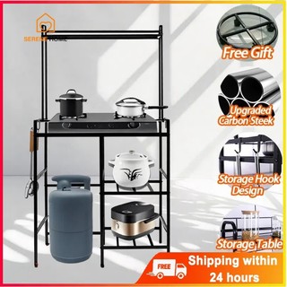 COD Gas Stove Stand Rack Heavy Duty Stainless Multi-Layer Gas Rack ...
