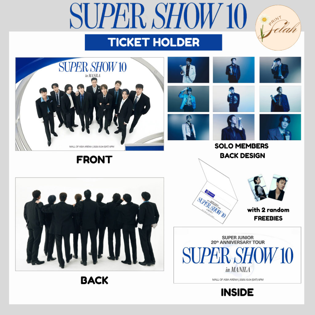 SUPER JUNIOR SUPER SHOW 10 CONCERT TICKET HOLDER by Printselah | Shopee ...