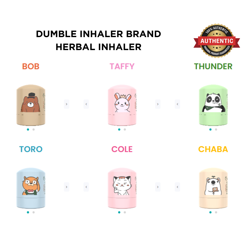 Authentic Dumble Inhaler Herbal Inhaler 1pc/assorted color Nasal ...