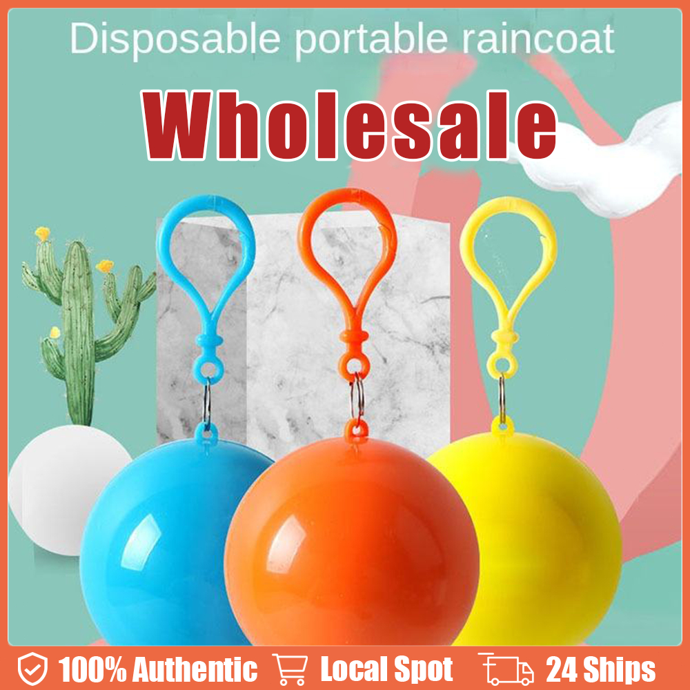 10 Pcs Portable Raincoat Ball Disposable Compression Raincoat with ...