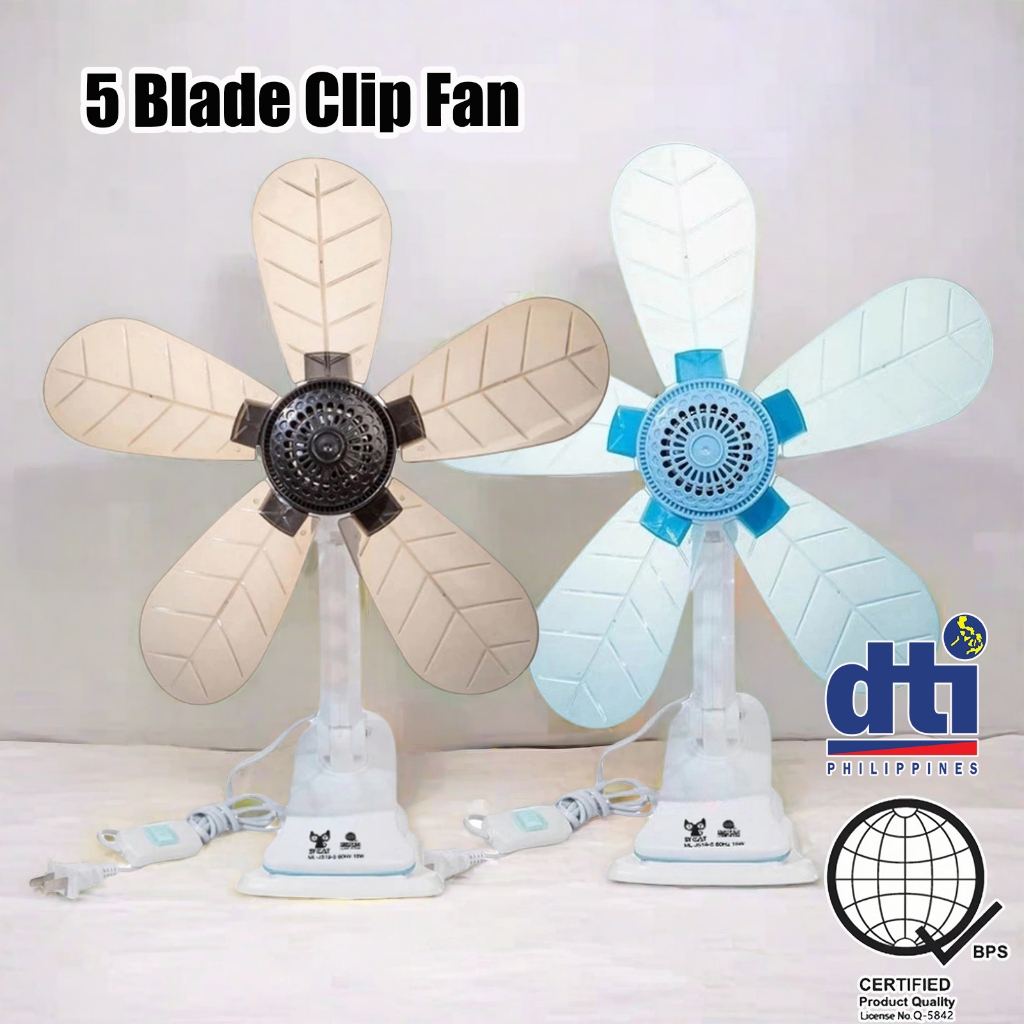 Portable Table Clip Fan 5 Blade With Stand Mini Home Electricfan Desk ...