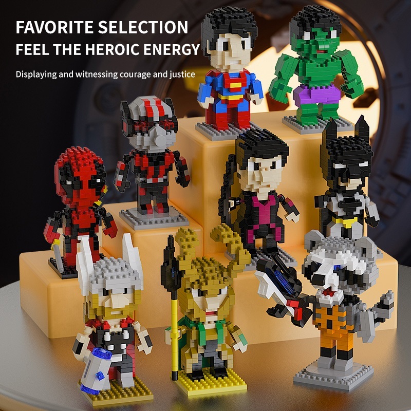 【Ready Stock】Blocks Bricks Building Block Assembled Small Hero ...