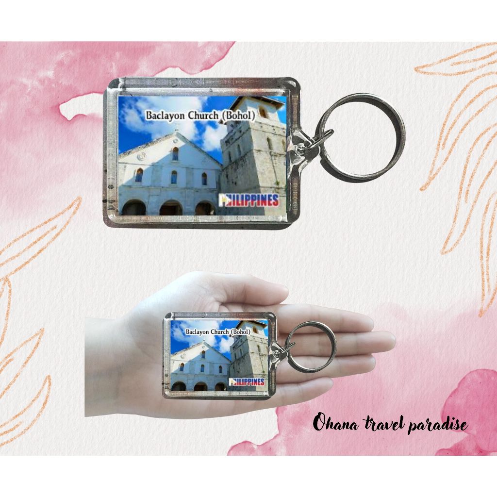 OHANA .. CHURCH SMALL ACRYLIC KEYCHAIN DESIGN (BOHOL, BULACAN, CAGAYAN ...