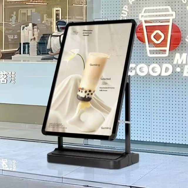 Windproof and rainproof store floor-standing billboard display rack ...