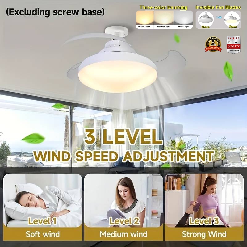 Invisible Blade Fan Ceiling Light Fan Invisible Blade Fan 3 Blades ...
