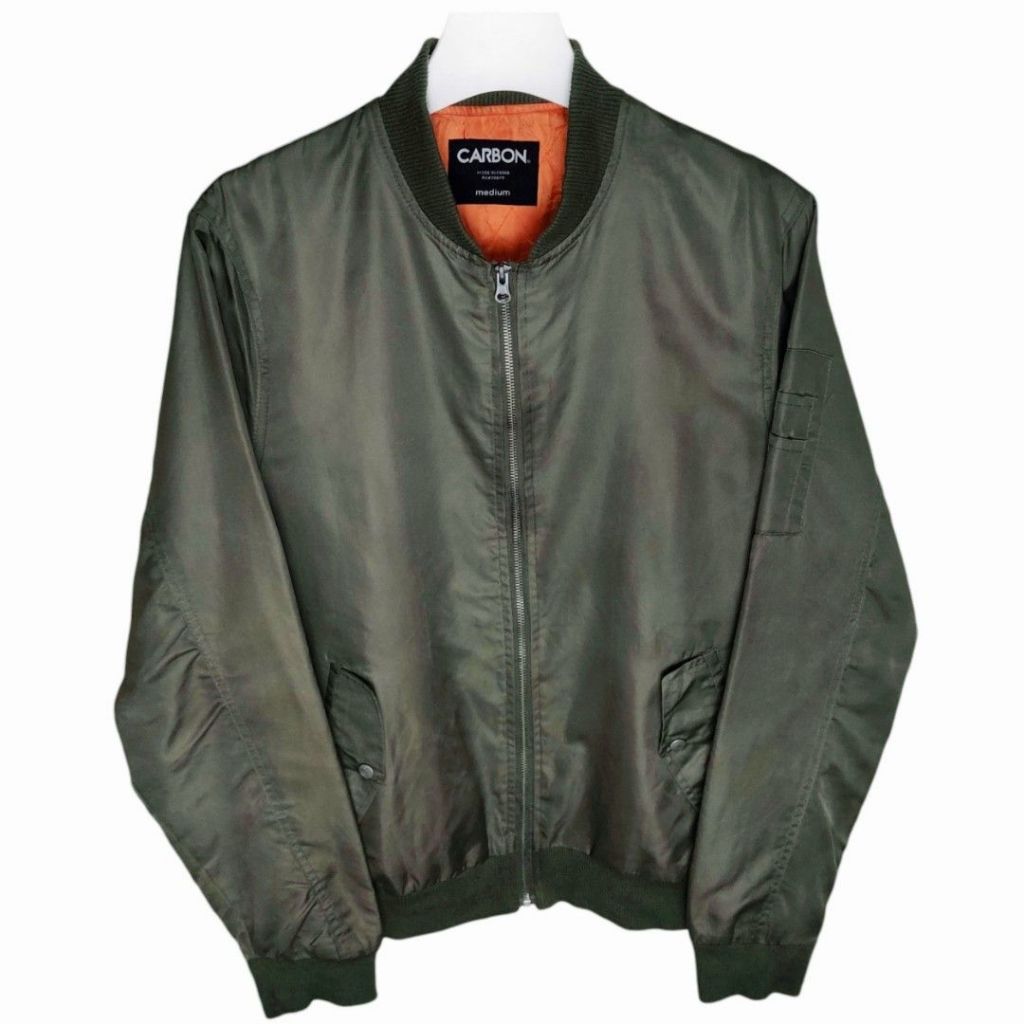 (M) CARBON Men's Bomber Jacket | Shopee Philippines