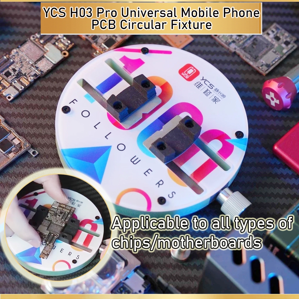 YCS-H03 Universal Mobile Phone PCB Board Circular Fixture Motherboard ...