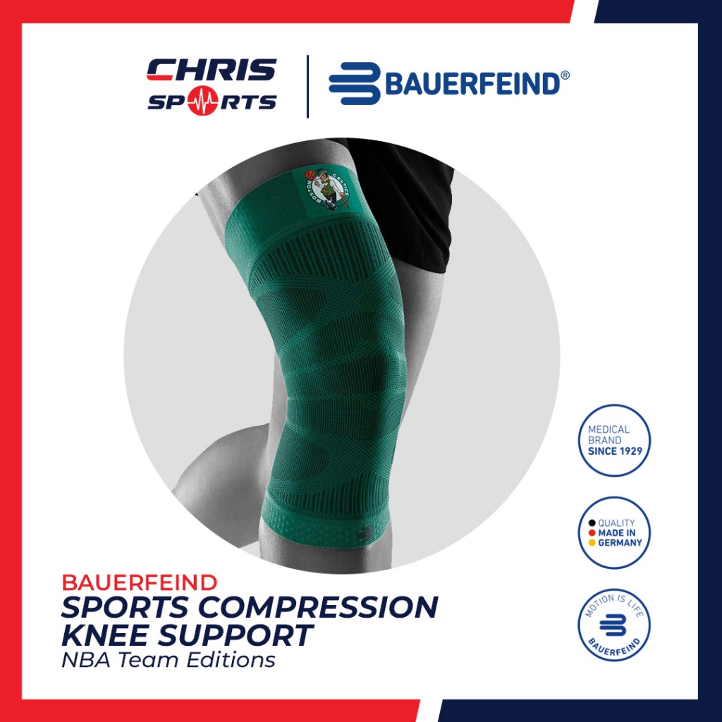 Bauerfeind Sports Compression Knee Support - NBA Team Editions | Shopee ...