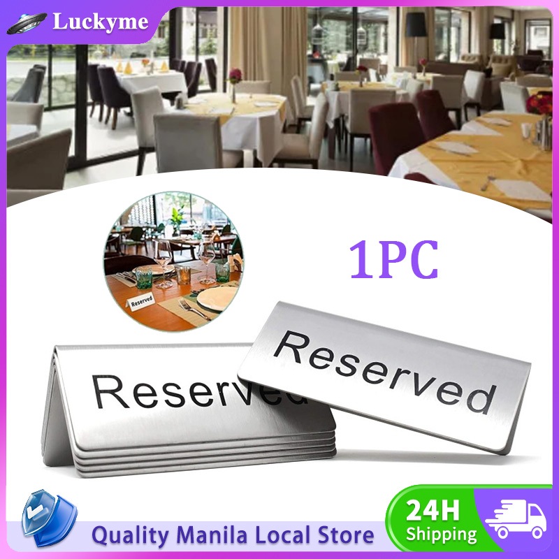 Steel Reserved Table Sign Board For Restaurant Hotel Bar Shop Reserved ...