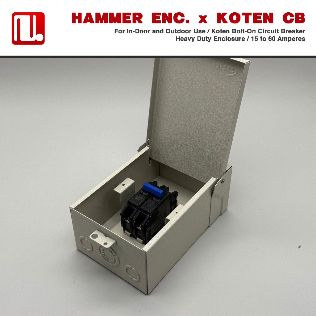 Hammer Nema 3R Enclosure with Koten Bolt On Circuit Breaker Bundle ...
