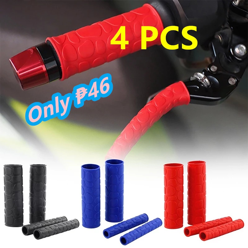 4PCS MOTORCYCLE LEVER GRIP RUBBER COVER Brake Lever Cover Handle Grip ...
