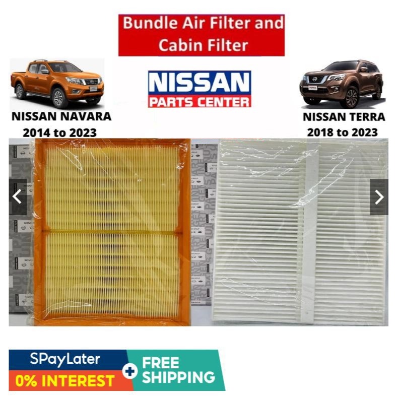 BUNDLE COMBO SET Bundle Cabin Filter + Air Filter Element for Nissan ...