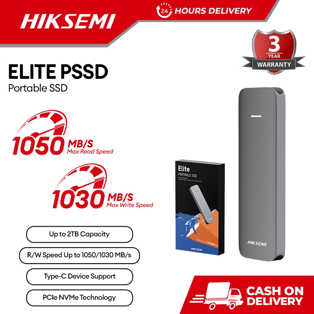Hiksemi 1TB 2TB High-Speed External Hard Drive Portable SSD USB 3.2 ...