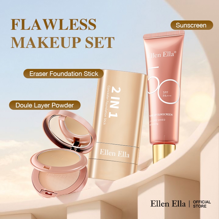 Ellen Ella Flawless Makeup Set Concealer Foundation Stick 21g Tinted ...