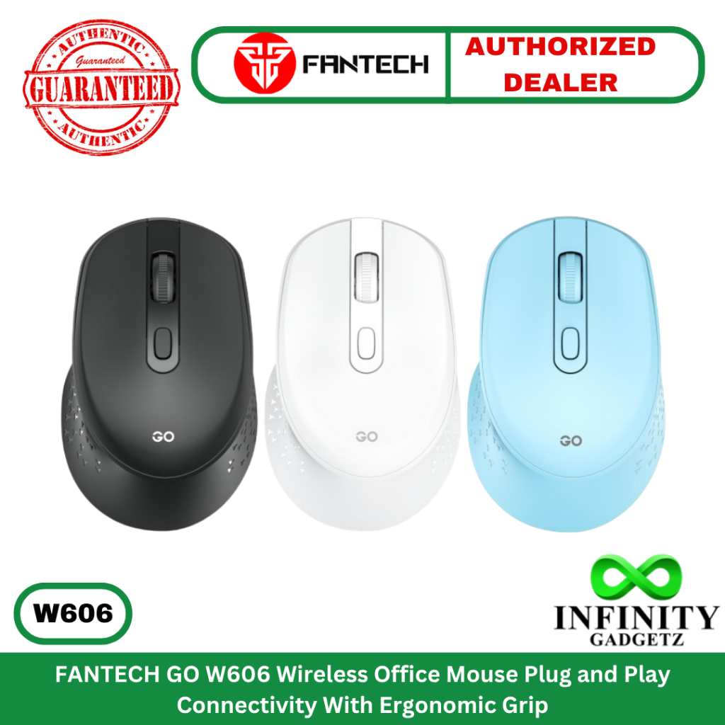 FANTECH GO W606 Wireless Office Mouse Plug and Play Connectivity With ...