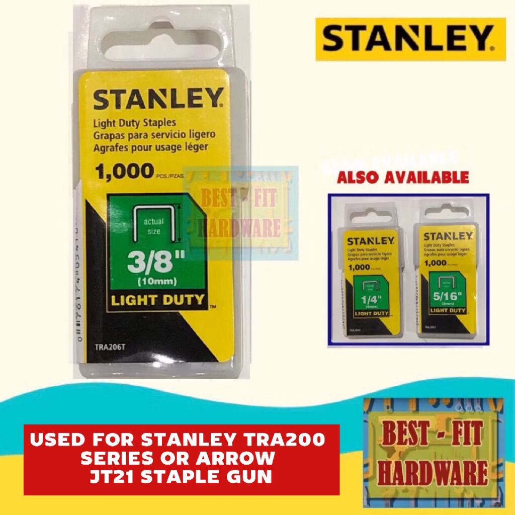 STAPLE GUN TACKER WIRE 3/8" (10mm) - 1000pcs PER BOX | Shopee Philippines