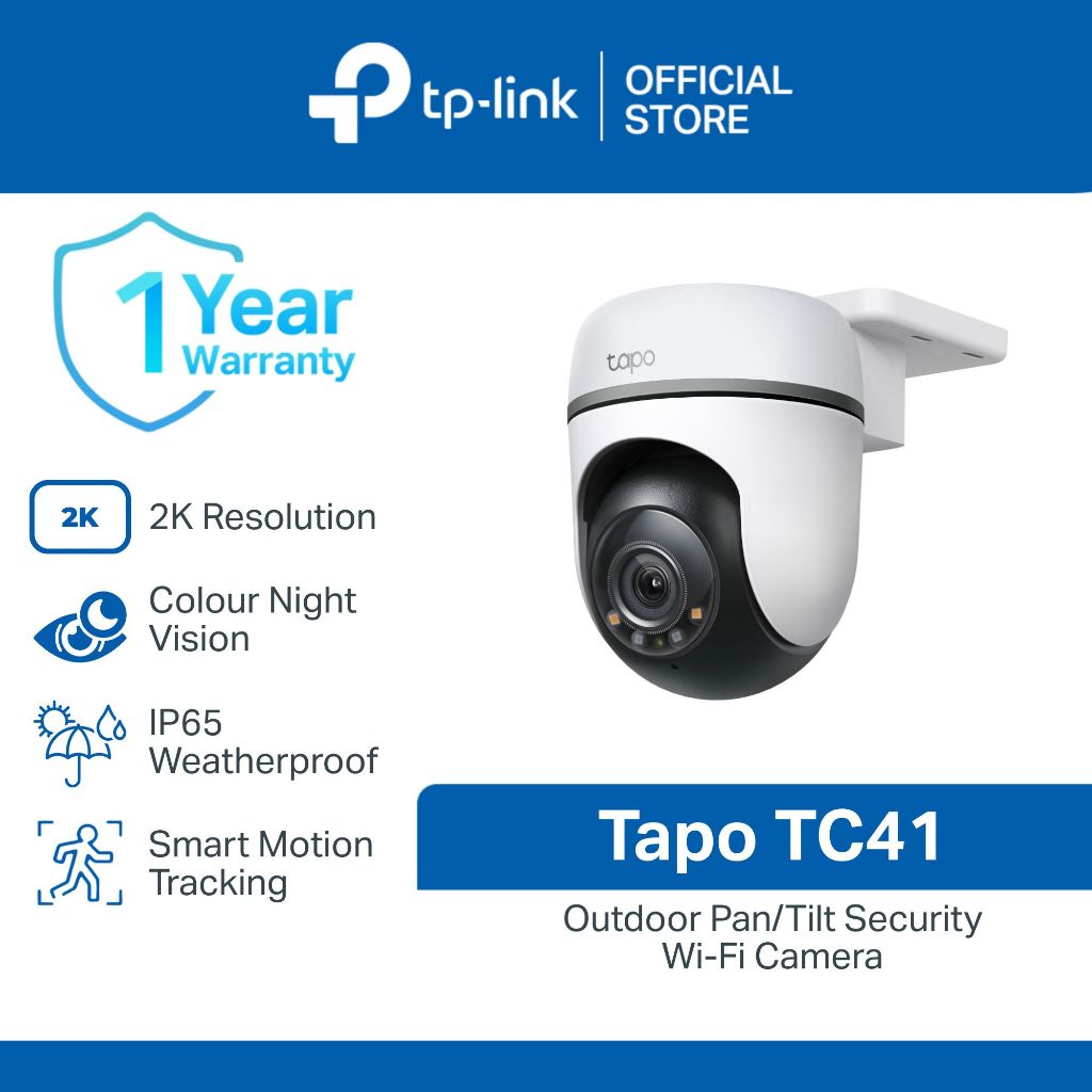 TP-Link Tapo TC41| CCTV Outdoor | Pan/Tilt Security WiFi Camera | 360 Degrees | Weatherproof ...