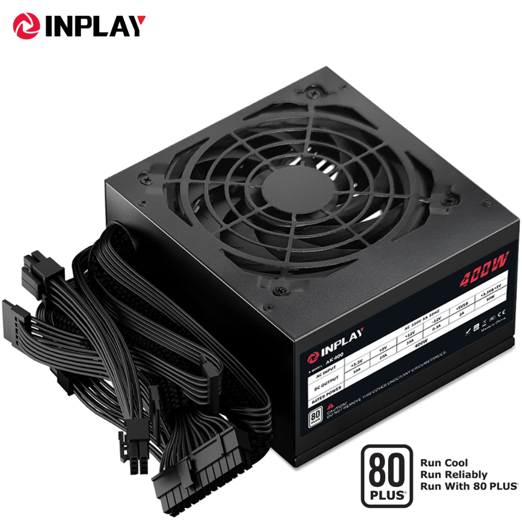 Inplay ATX Power Supply 400W 80 Plus Long Wire PSU For Desktop Computer ...