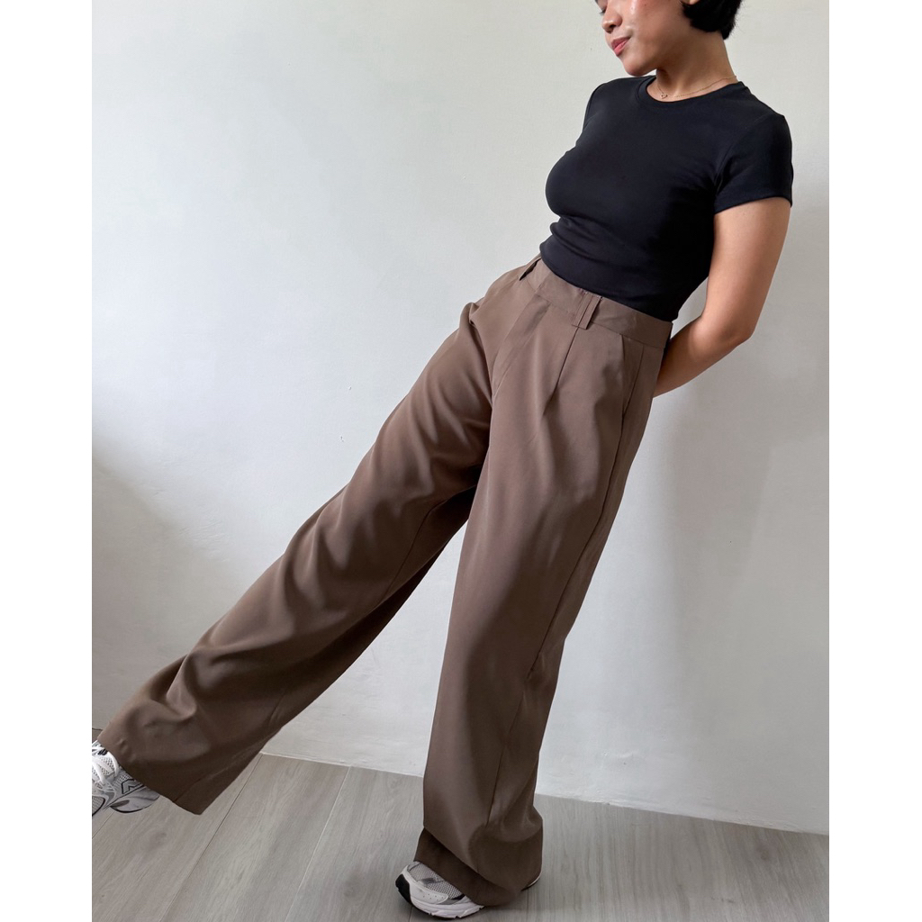 Kerusso Studio | Mary Wide Leg Trouser Pants | Shopee Philippines