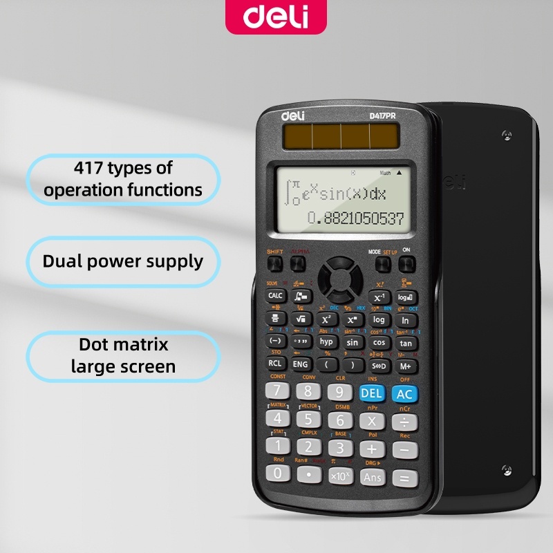 Deli ED417PR Series High Performance Scientific Calculator 417 ...
