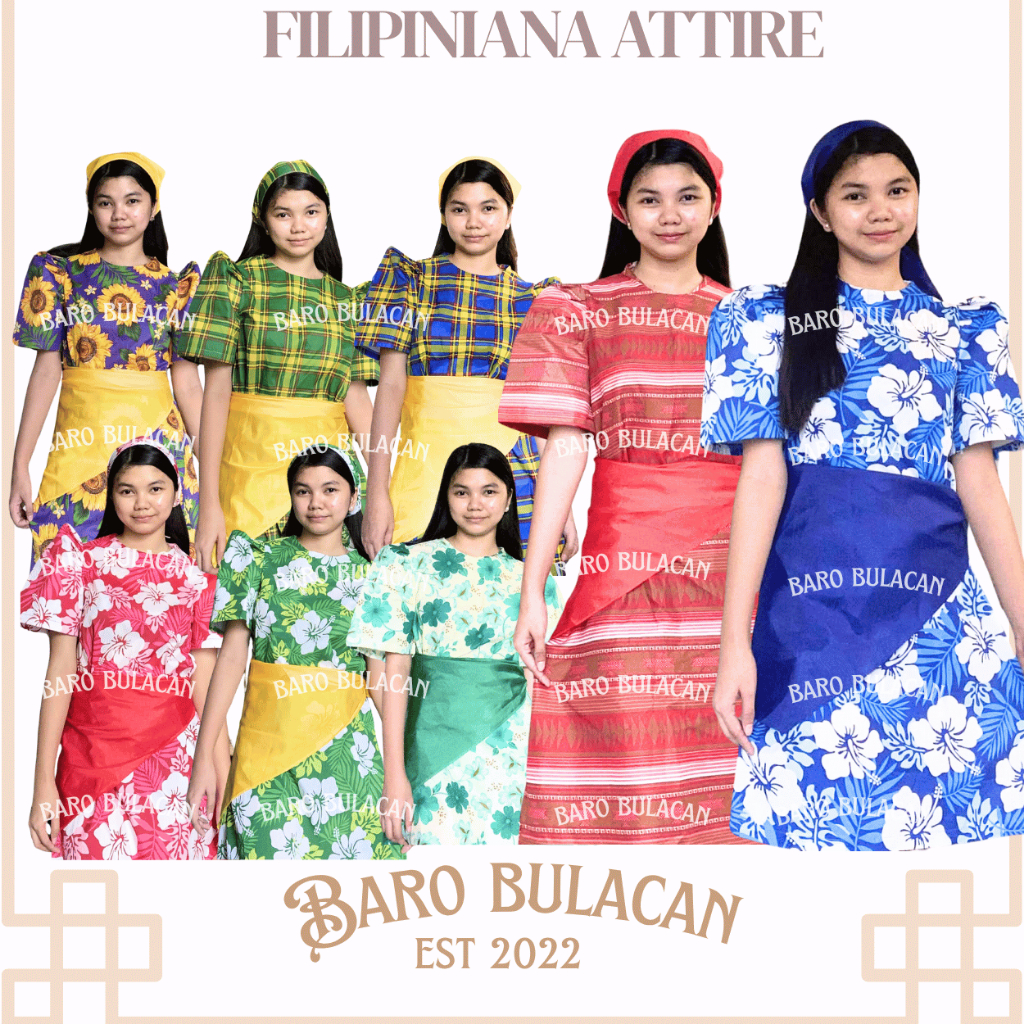 Floral Balintawak Kasuotang Pilipinong Pambabae For Buwan Ng Wika ...