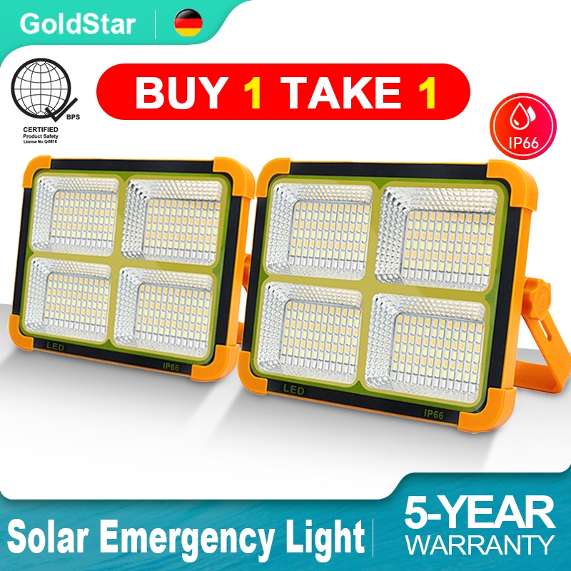 GOLD STAR Solar Emergency Lights Rechargeable Light Portable Solar ...