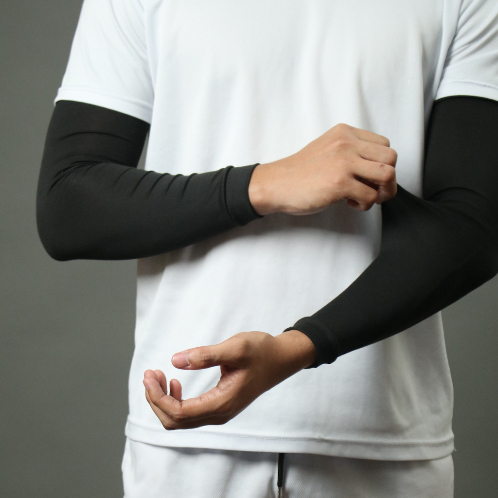 2pcs Arm Sleeves Arm band Cotton Fabric Men and Women Plain Colors UV ...