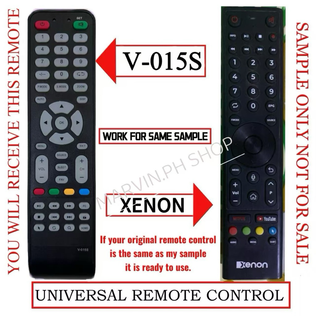 READY TO USE Replacement Remote for XENON Smart TV （model LE-3280HGA ...
