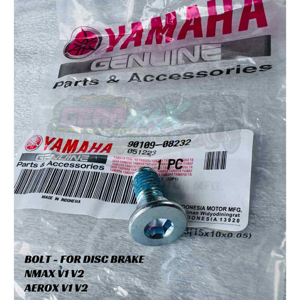 YAMAHA S01-12 BOLT 901090823200 - DISC BOLT - FRONT & REAR - NMAX V1 V2 V3, AEROX V1 V2 | Shopee ...