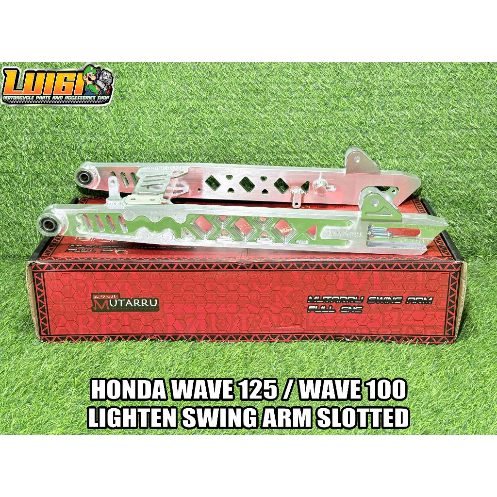 MUTARRU HONDA WAVE 125 / WAVE 100 FULL CNC LIGHTEN SWING ARM SLOTTED ...
